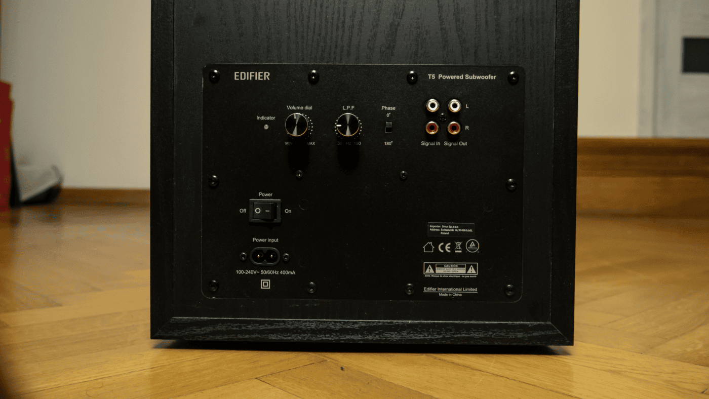 Edifier T5 - Recenzja Subwoofera Aktywnego